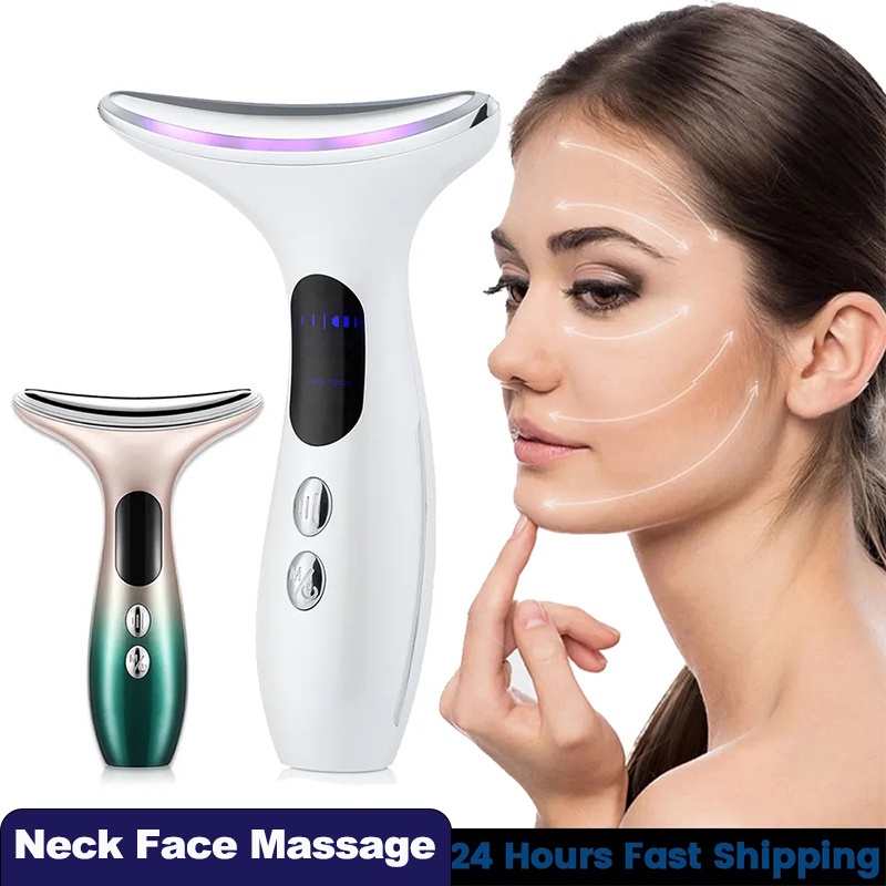 Jual EMS Neck Face Massagers Wajah Perangkat Kecantikan Terapi Foton ...