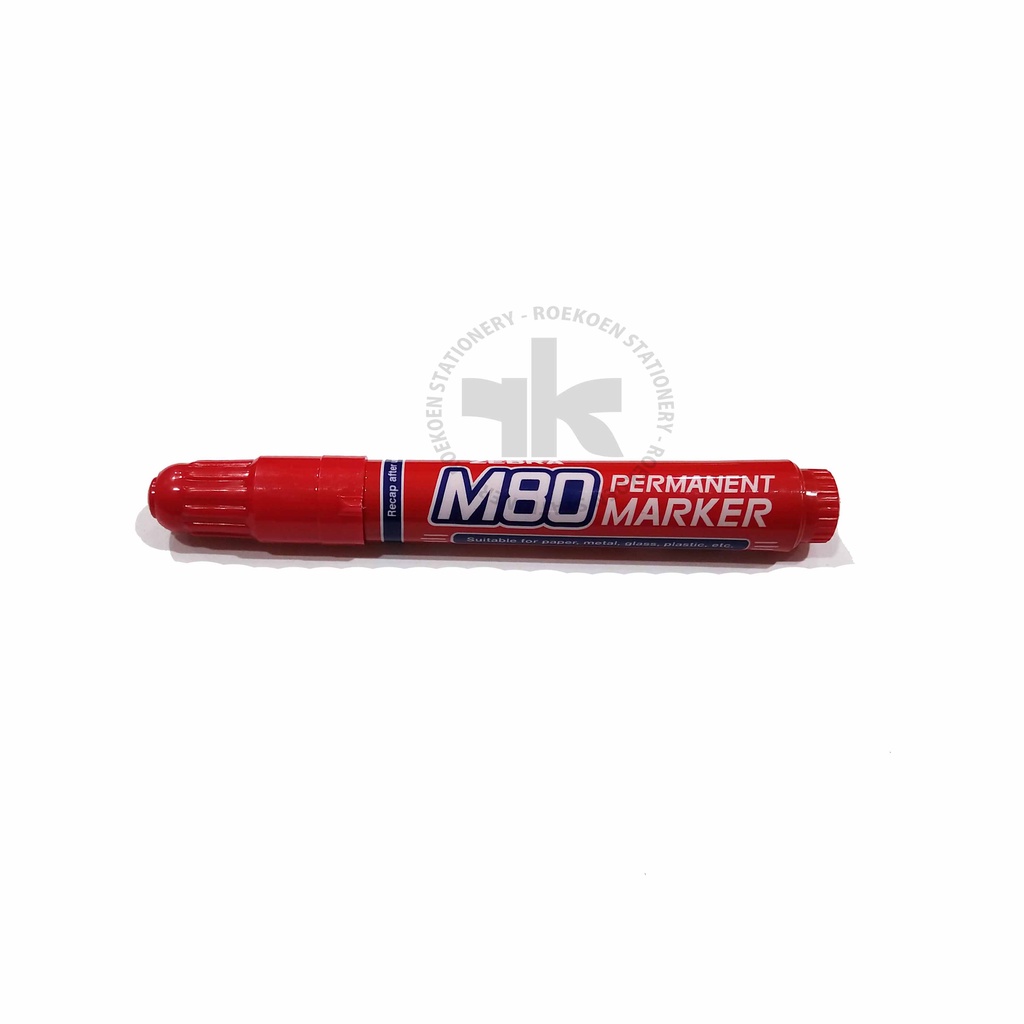 Jual Zebra M-80 Permanent Marker Spidol Besar Merah - Red | Shopee ...