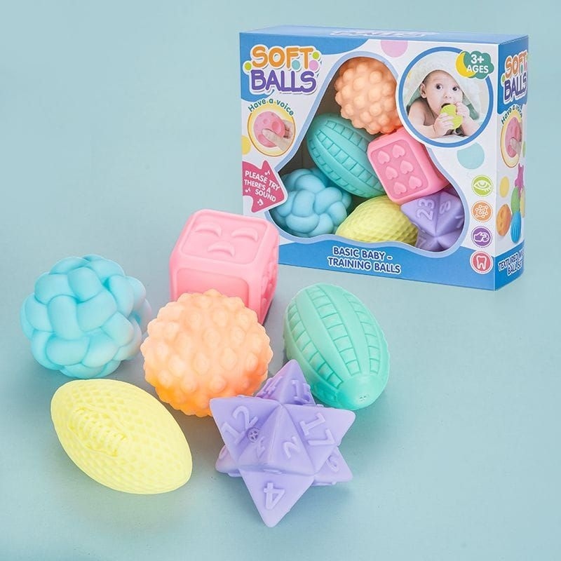 Jual BOLA SENSORIK BAYI MAINAN BOLA KARET BAYI MAINAN SENSORY BAYI ...