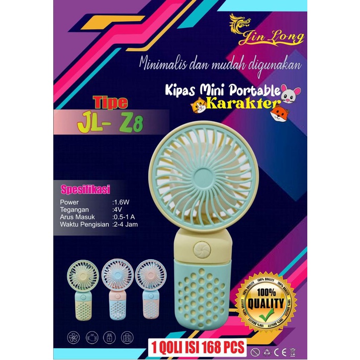 Jual MINI FAN PORTABLE JINLONG JL-Z8 | Kipas Jinlong Jl-Z8 | Shopee ...