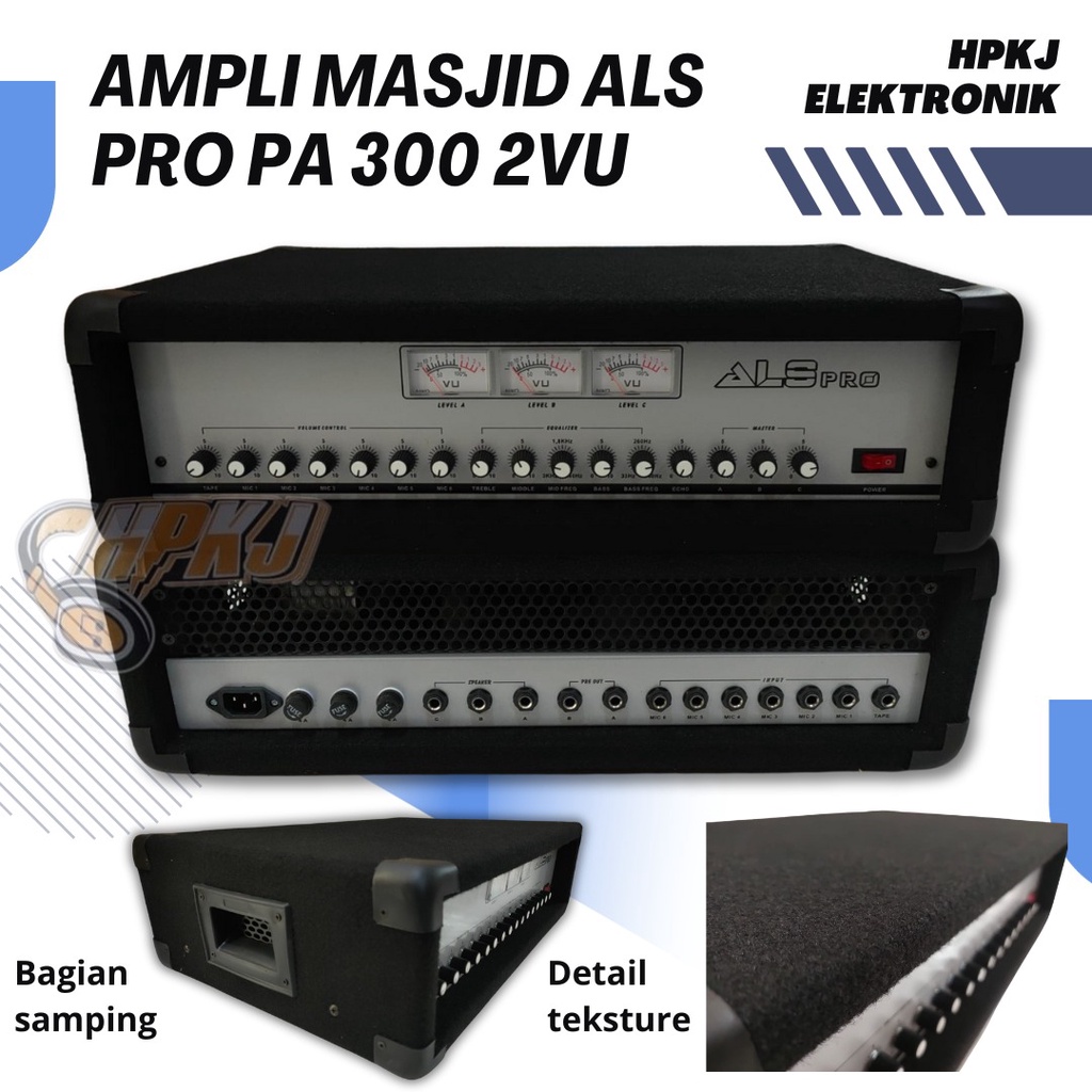 Jual AMPLI MASJID ALS PRO PA 300 2 VU Amplifier 2VU ALS PRO | Shopee ...