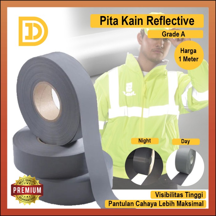 Jual Pita Reflektor Baju Grade A Kain Pita Reflektif Jaket Rompi Safety ...