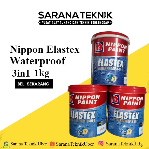 Jual Nippon Elastex Waterproof 3 In 1 @1kg / Cat Nippon Elastex 1kg ...