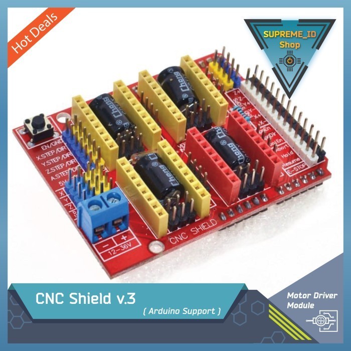 Jual Cnc Shield V3 3d Printer Grbl Open Source Arduino Support