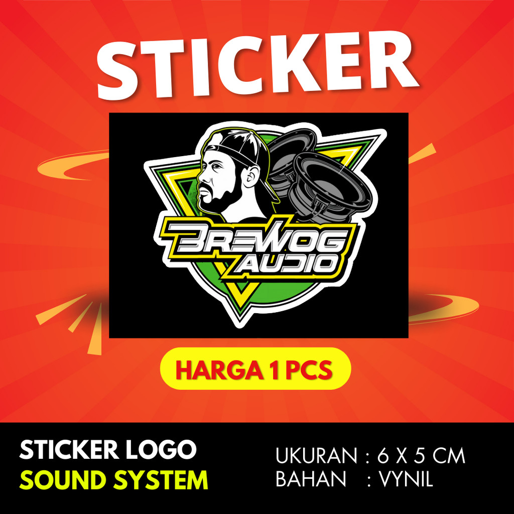 Jual Sticker sound system BREWOG AUDIO BAHAN VYNIL ANTI AIR PREMIUM ...