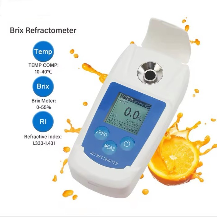 Jual Refractometer Digital 0 - 55% Brix Meter Sugar Digital Ukur Gula ...