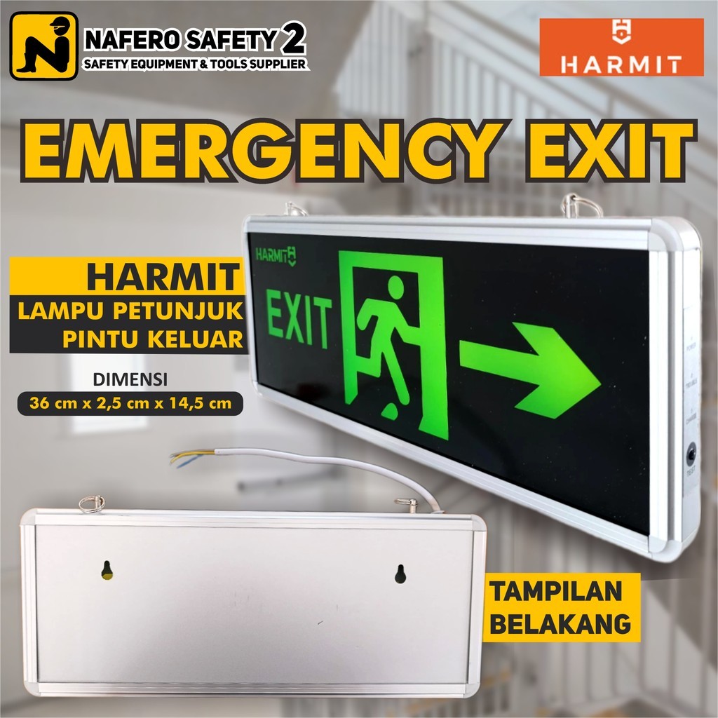 Jual lampu petunjuk arah Pintu keluar tanda darurat EXIT SIGN LED Light ...