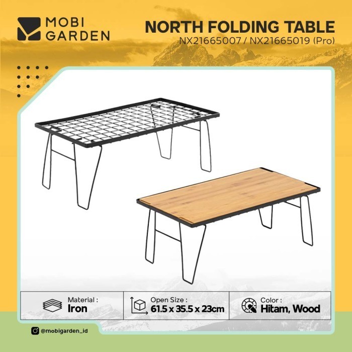 Jual Meja Lipat Camping Kayu Mobi Garden NX21665007 North Folding Table ...