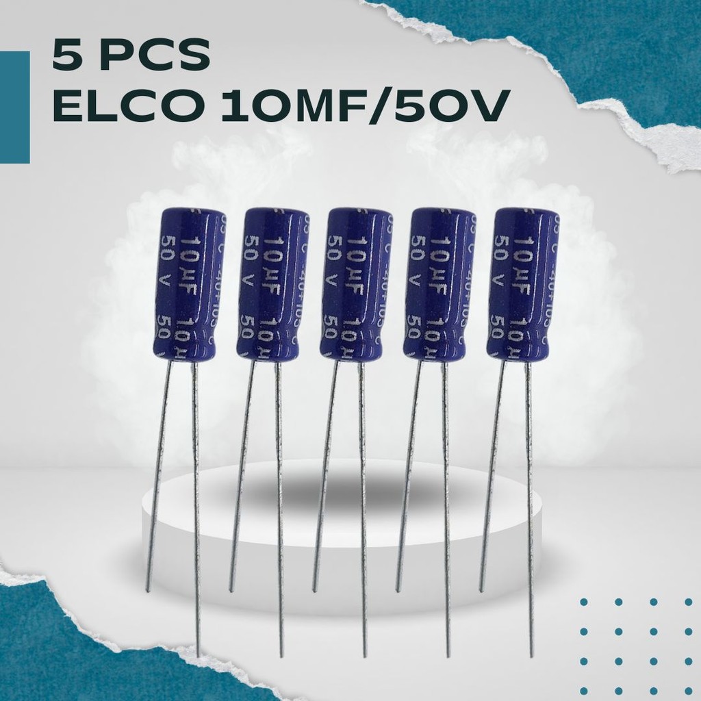 Jual Kapasitor Elco 10uF 50V – Electrolytic Capacitor 10µF 50V untuk Power Supply & Rangkaian ...