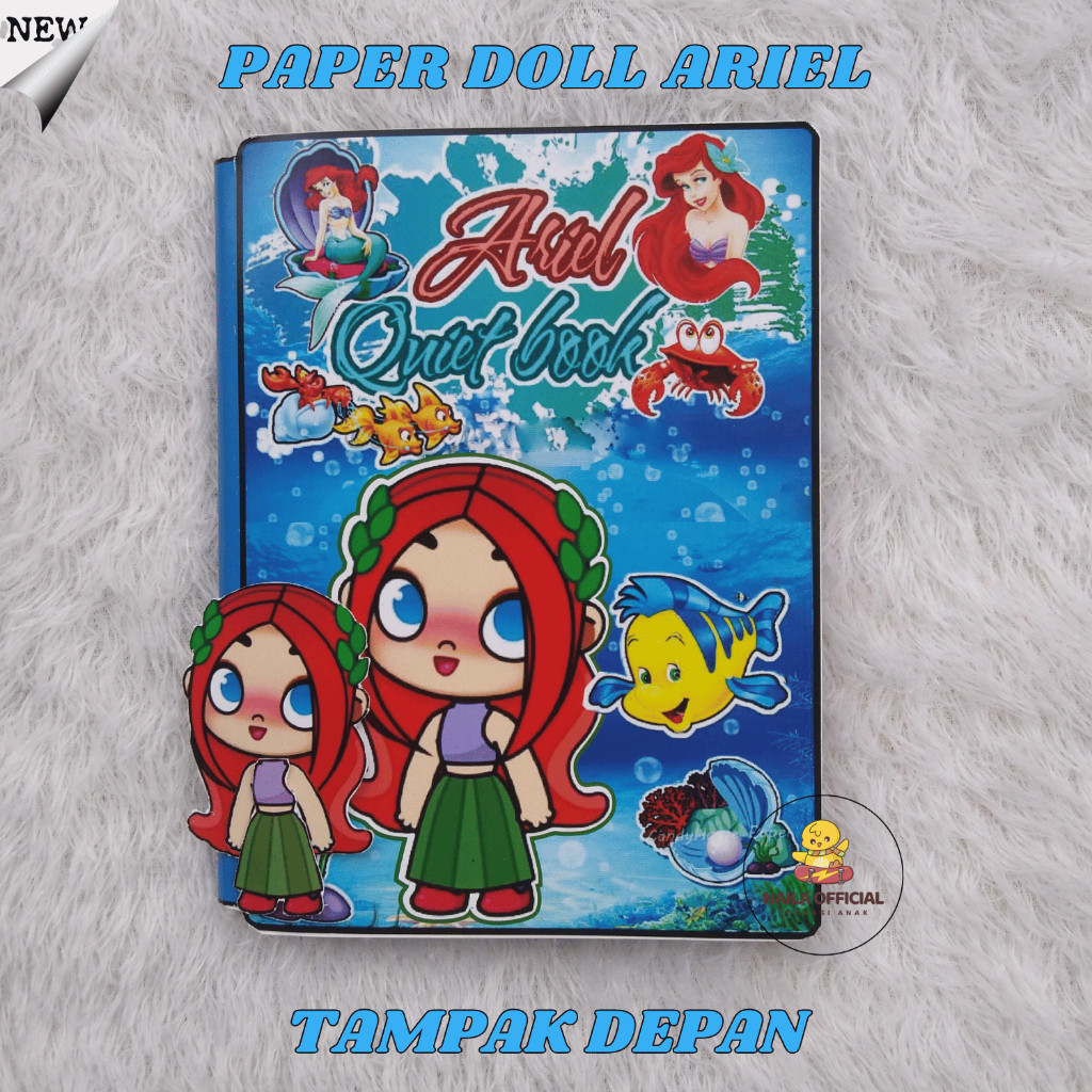 Jual Quiet Book Avatar World Series Mermaid Ariel Paper Doll Bepe Bp an ...