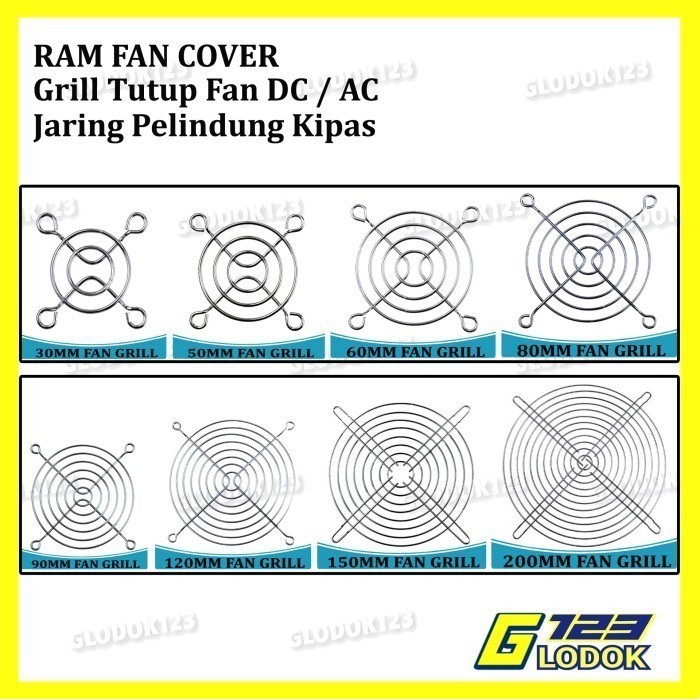 Jual Ram Fan Cover Kawat Metal Grill Besi Jaring Tutup Kipas PC ...