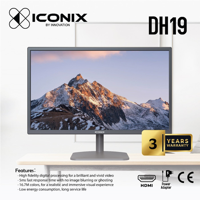 Jual Iconix DH19 18,5" HD 3-Side 75Hz Monitor LED 19 Inch | Shopee ...