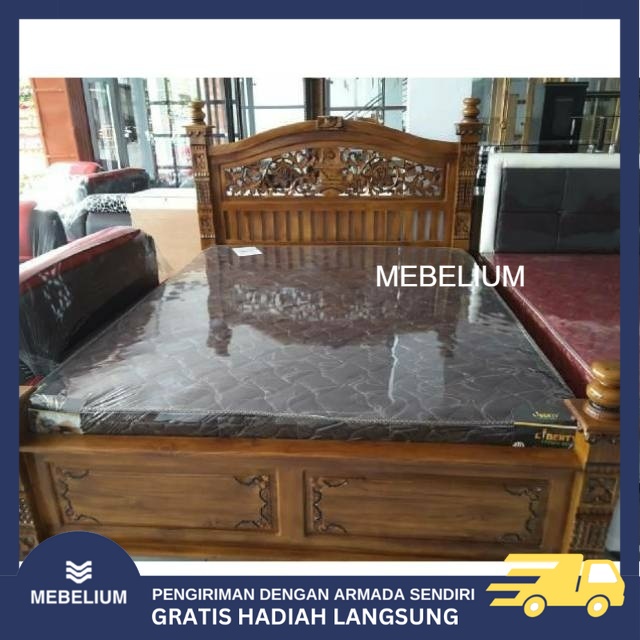 Jual [Original] Set Kasur Jati Tempat Tidur Dipan Jati | Ranjang ...