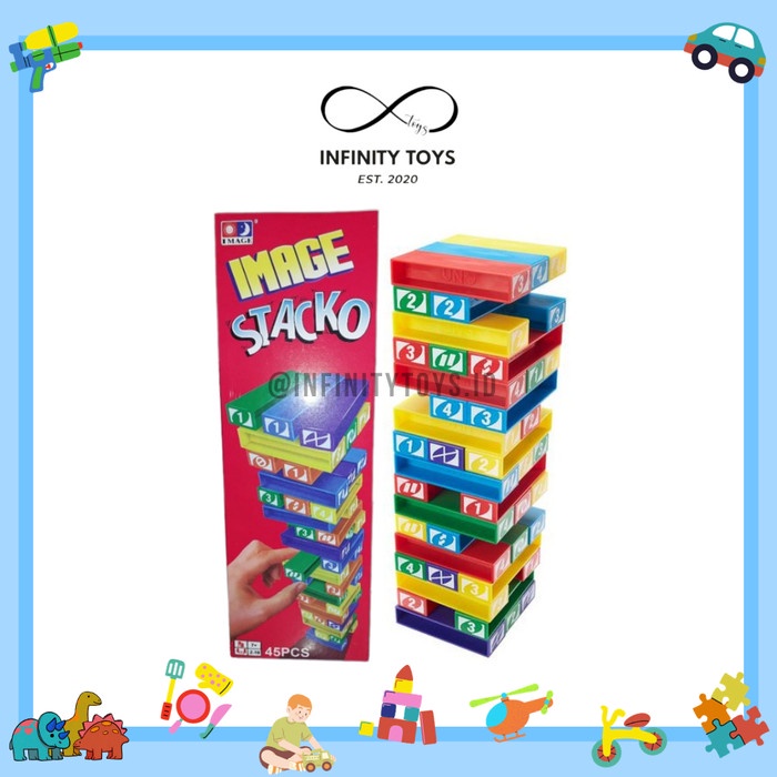 Jual Mainan Edukasi Anak Image Stacko Stacking Tower Board Game ...