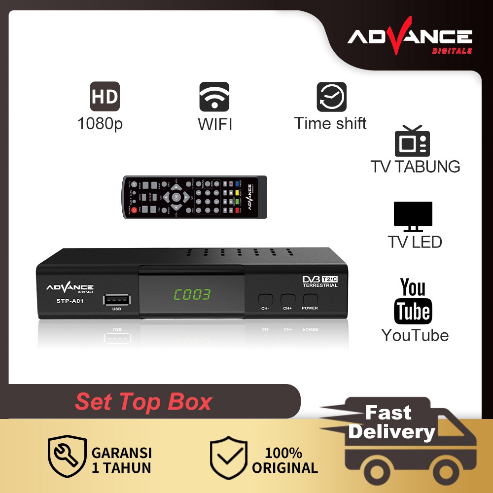 Jual Advance Set Top Box Tv Digital set top box dvb t2 Garansi 1 Tahun | Shopee Indonesia