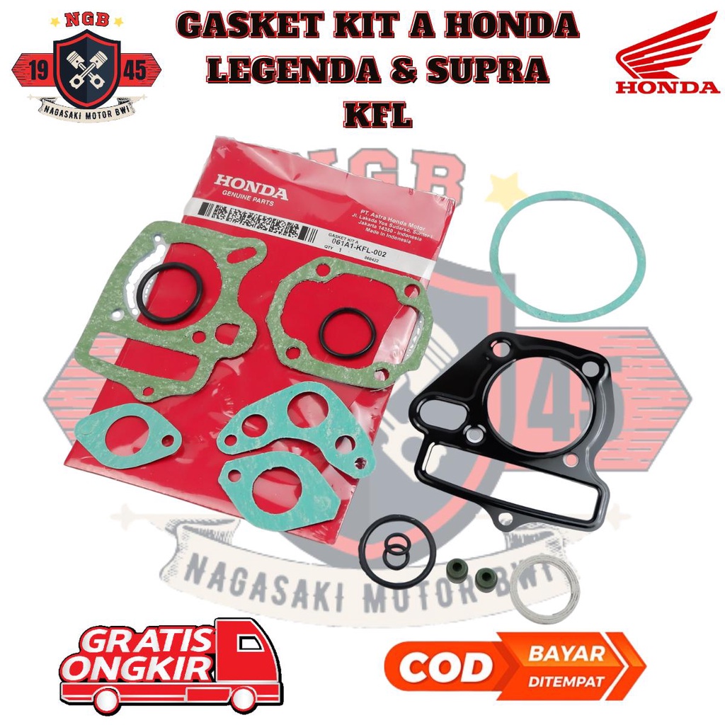 Jual Gasket Kit Top Set Paking Blok Honda Legenda & Supra FIt / GasketKit 061A1-KFL-002 | Shopee ...