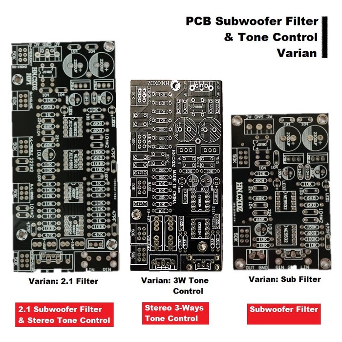 Jual PCB DIY HIFI Audio Stereo Filter 2.1/Subwoofer/Tone Control IC ...