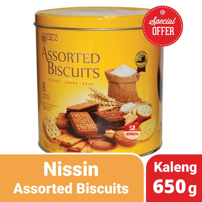 Jual NISSIN Biskuit Kaleng Kuning 650 gr - Assorted Biscuits 650g ...