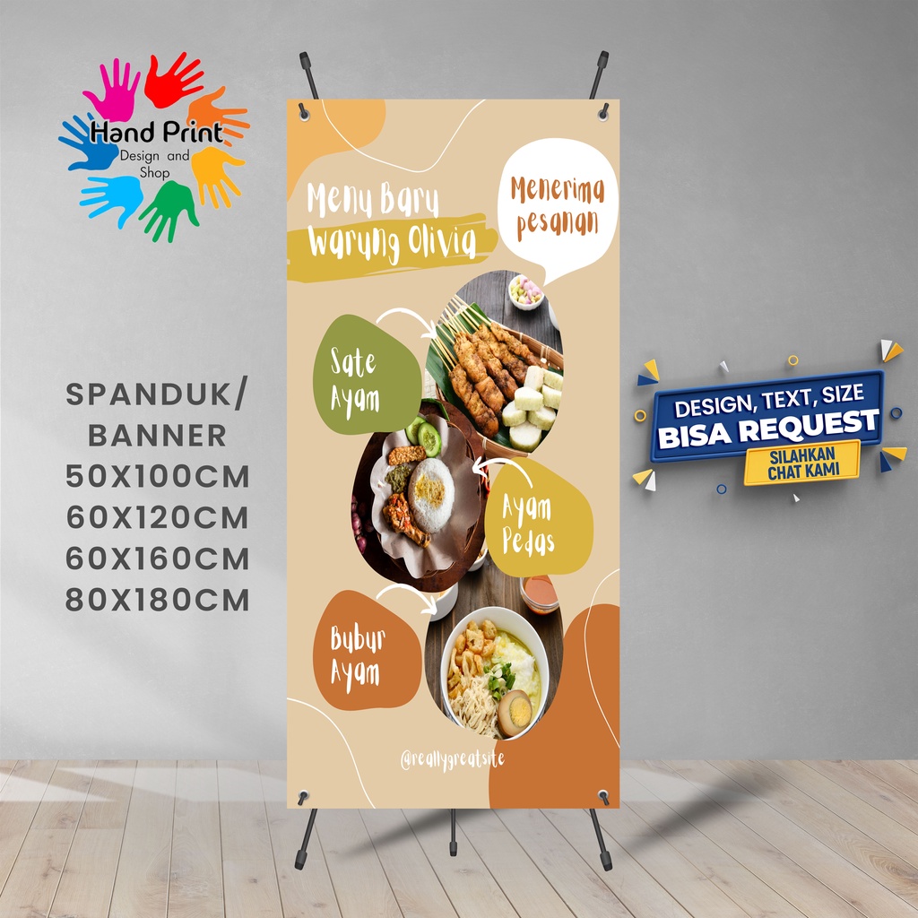 Jual SPANDUK BANNER Sate Ayam Satay Makanan Bisa Request Desain ...