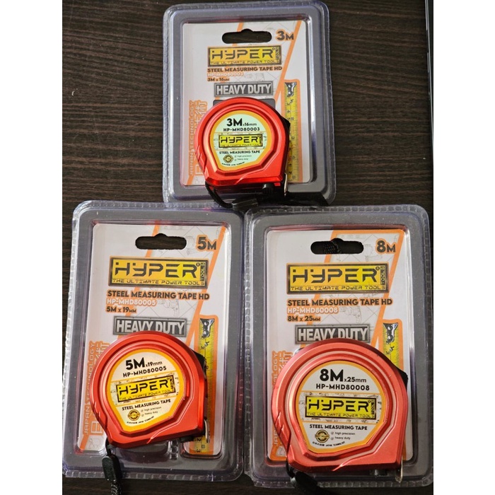 Jual Meteran HYPER ABS Warna 3m / 5m / 8m / Alat Ukur | Shopee Indonesia