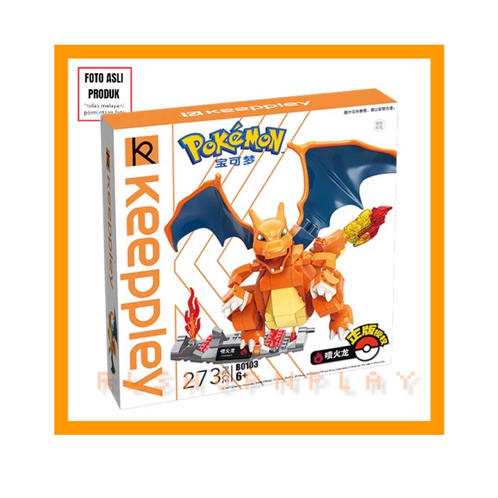 Jual Keeppley Bricks Pokemon Mega Charizard Greninja Charizard ...