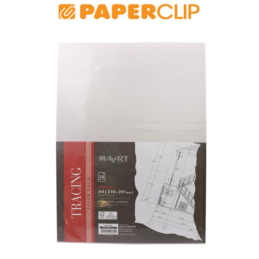 Jual KERTAS KALKIR / TRACING PAPER MAYART A4 80-00392-0 | Shopee Indonesia