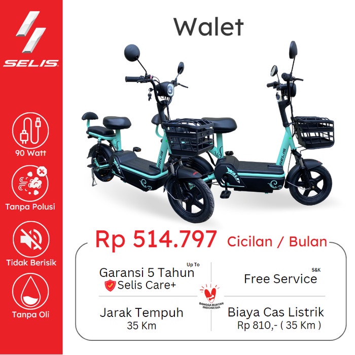 Jual Sepeda listrik Selis tipe Walet | Shopee Indonesia