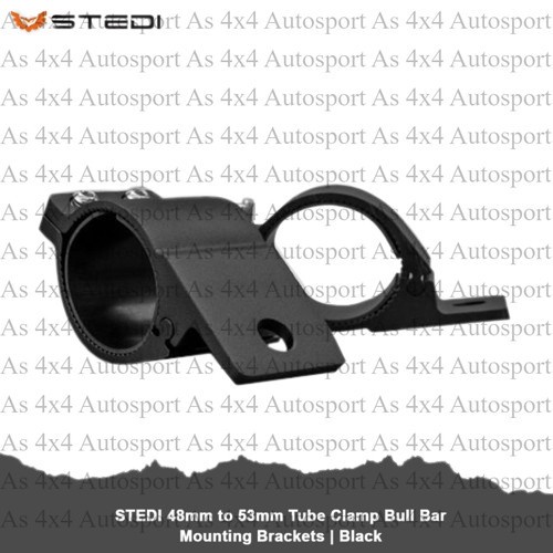 Jual 48mm to 53mm Tube Clamp Bull Bar Mounting Brackets | Black ...