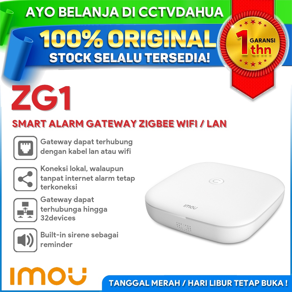 Jual IMOU ZG1 SMART ALARM GATEWAY ZIGBEE WIFI / LAN GARANSI RESMI 1 TAHUN | Shopee Indonesia