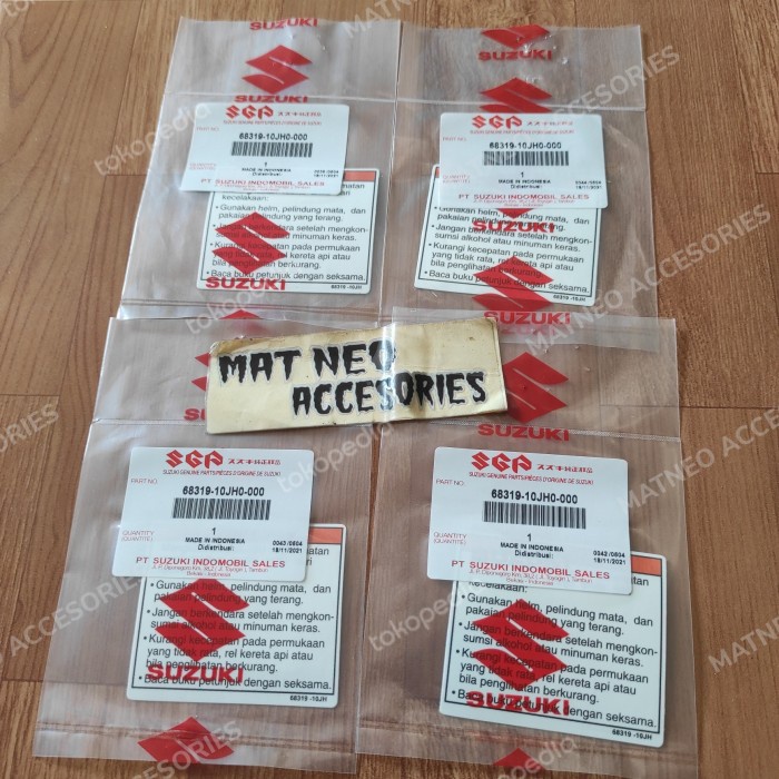 Jual STIKER STICKER LABEL WARNING PERINGATAN ALL SUZUKI ORIGINAL SGP ...