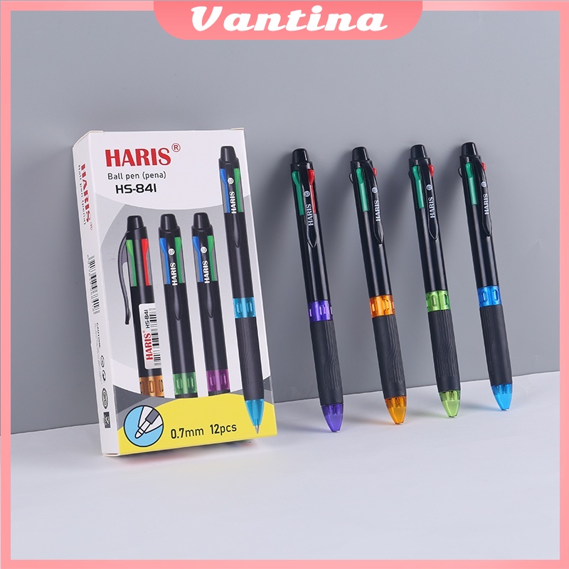 Jual (1pcs) Ball Pen Pulpen 4 Warna 0.7 mm Pena 4 Color Joyko Colours ...