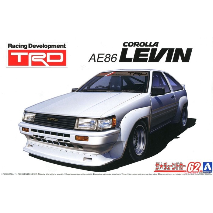 Jual Aoshima 1/24 TRD Toyota AE86 Corolla Levin Type N2 `83 (Model Car) | Shopee Indonesia