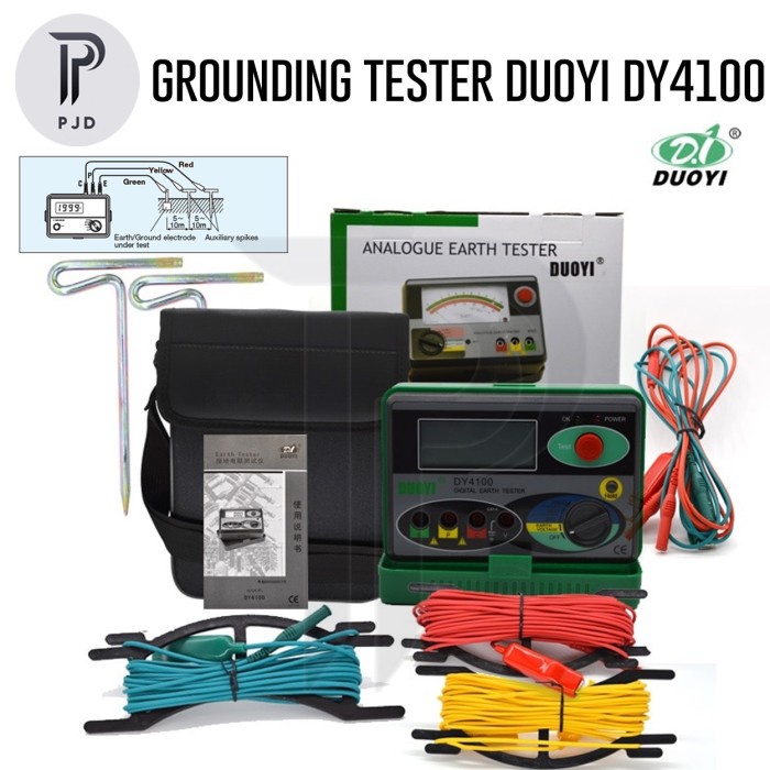Jual DUOYI Digital Earth Grounding Tester DY4100 Ground Resistance ...