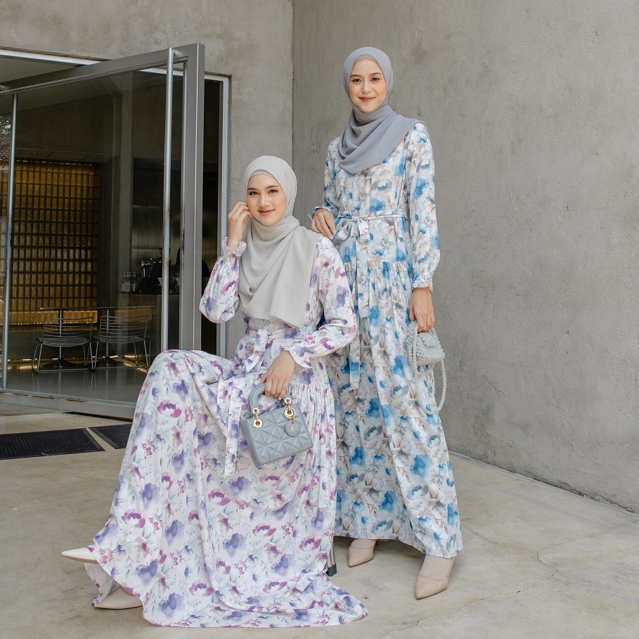 Jual Le Khari Keilani Gamis Rayon Viscose Gamis Busui Gamis Homedress Size S - XL | Shopee Indonesia