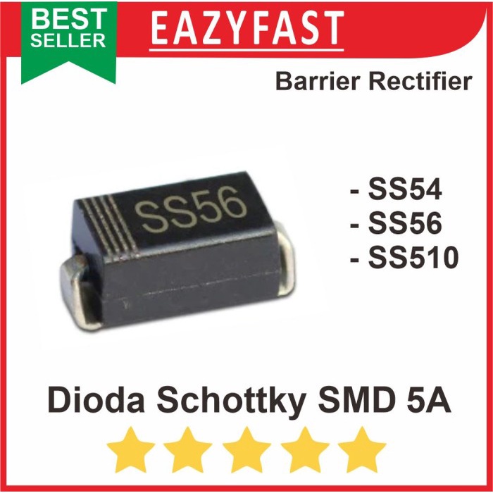 Jual Dioda Schottky SMD 5A SS54 SS56 SR560 2 A Barrier Rectifier Diode D | Shopee Indonesia