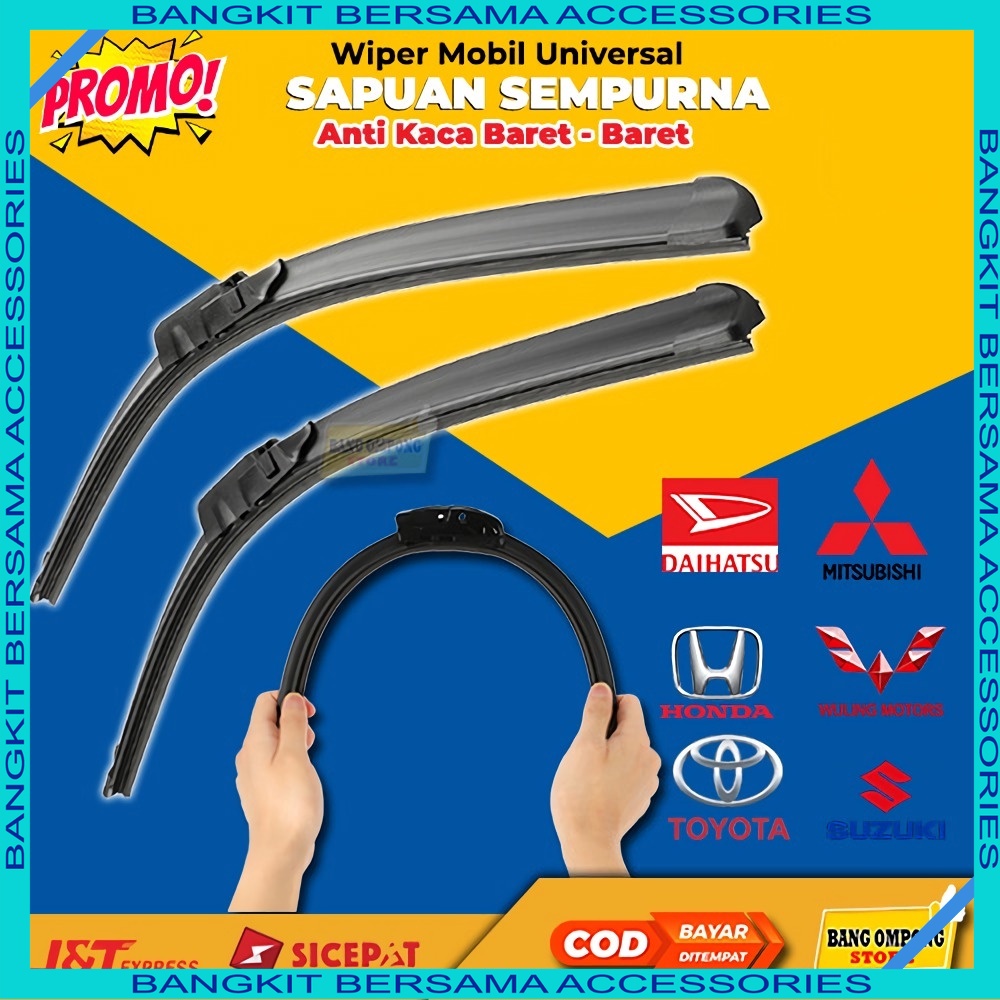 Jual HARGA SPESIAL!!! Wiper Pembersih Kaca Mobil Frameless Universal 2 ...