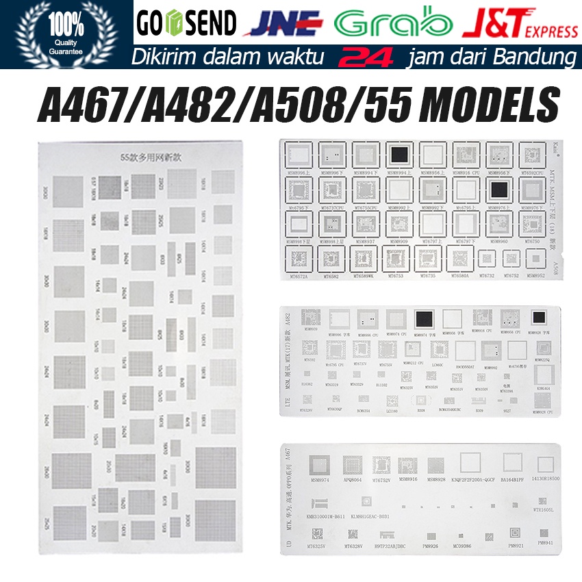 Jual 4Pcs/Set Cetakan Universal IC Plat Amaoe BGA / Plat BGA Universal Cetakan IC CPU Plat Amaoe ...