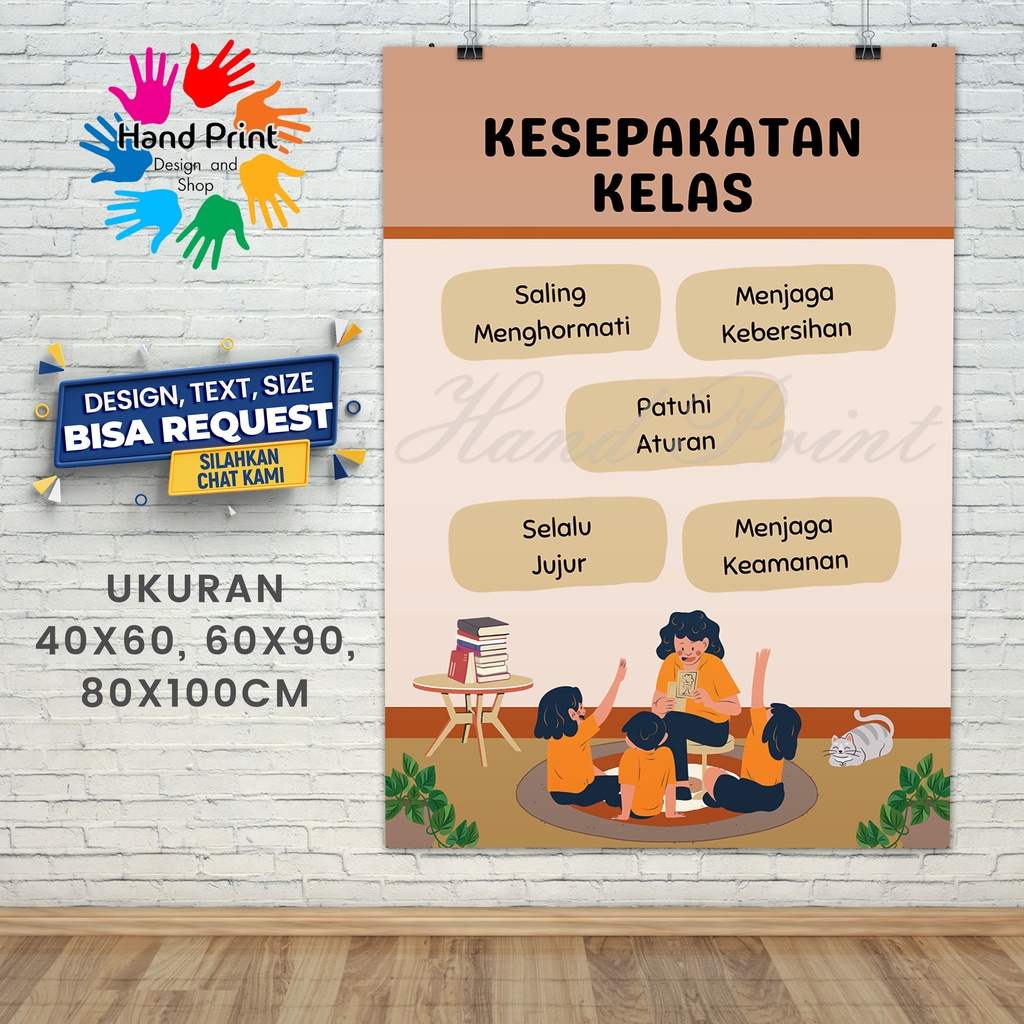 Jual Spanduk Banner MMT Kesepakatan Bersama Peraturan Kelas Rules ...