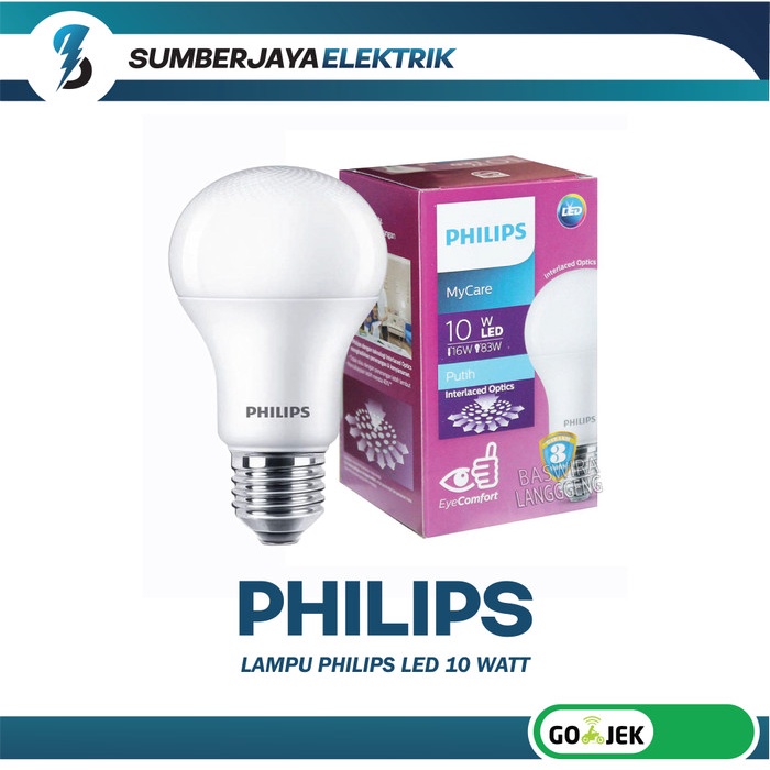 Jual Lampu led Philips philip LED 10W 10 watt E27 6500K cahaya putih | Shopee Indonesia