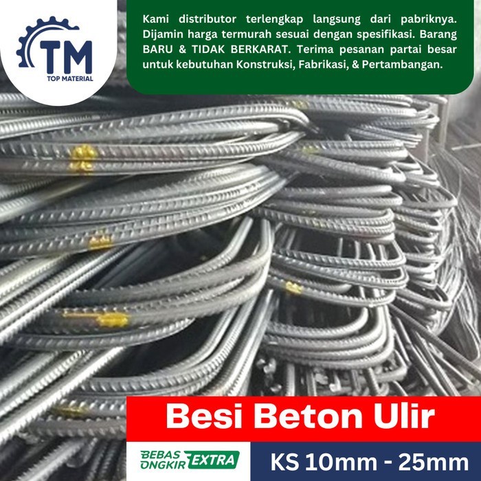 Jual Besi Beton Ulir Merek KS 10mm - 25mm x 12M Full SNI | Shopee Indonesia