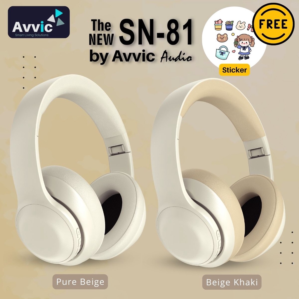 Jual AVVIC The New SN-81 Wireless Headphone Bluetooth Headset Stereo Hifi Bass HD Sound Music ...