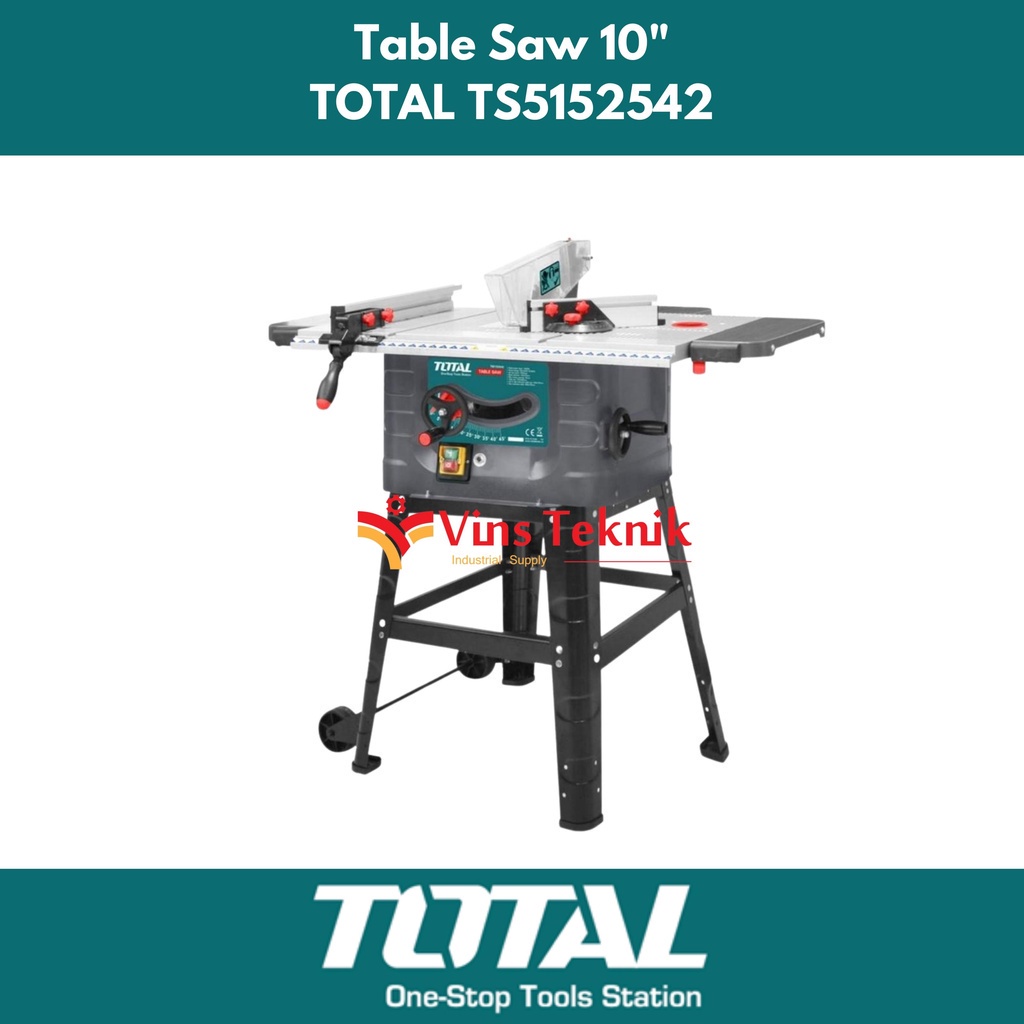 Jual TOTAL Table Saw Meja Gergaji kayu 10 inchi TS5152542 | Shopee ...