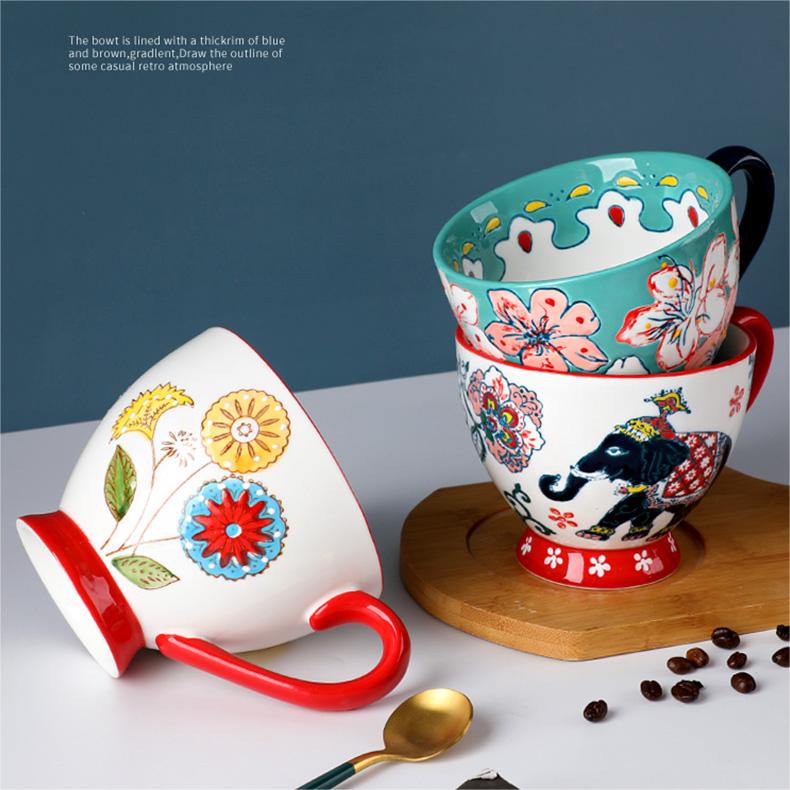 Jual [COD][COD] Mug Keramik Jadul Estetik / Cangkir Keramik Motif ...