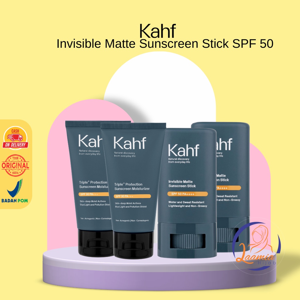 Jual Laamiahijab Kahf Invisible Matte Sunscreen Stick SPF 50 PA++++ 22 ...