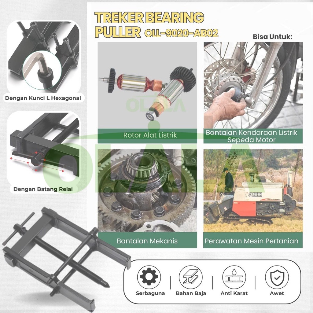 Jual 【COD】Treker Bearing 2 Kaki 24x55mm Kantaro Treker Bearing AB-02 ...