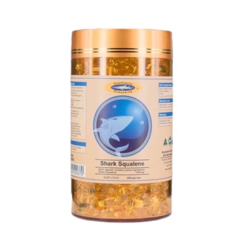 Jual OCEAN KING Deep Ocean Shark Squalene 1000mg 366 softgels | Shopee ...