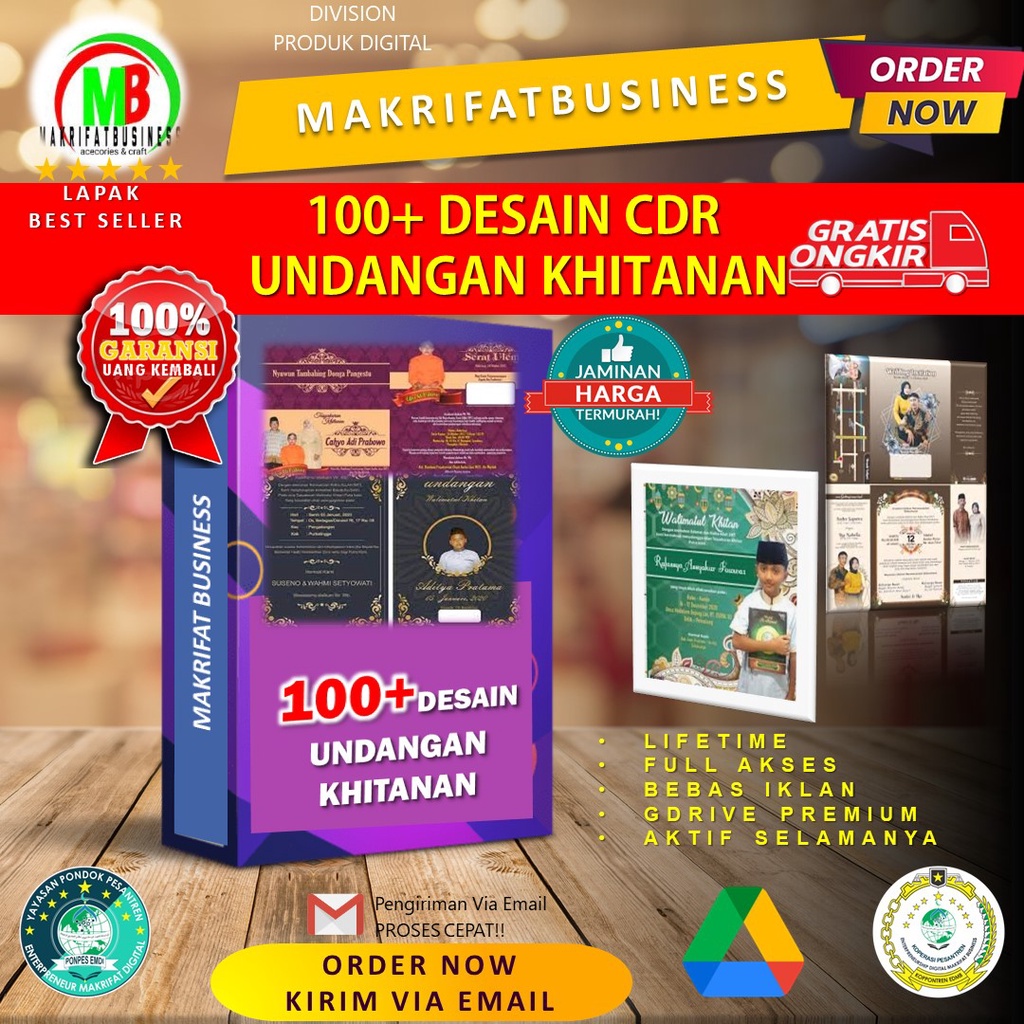 Jual 100+ DESAIN UNDANGAN KHITANAN FILE FORMAT CDR KIRIM VIA EMAIL ...