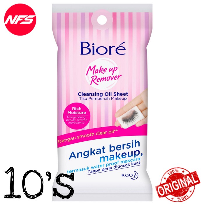 Jual new BIORE Makeup Remover Wipes Cleansing Oil Sheet Tissue-Box ...