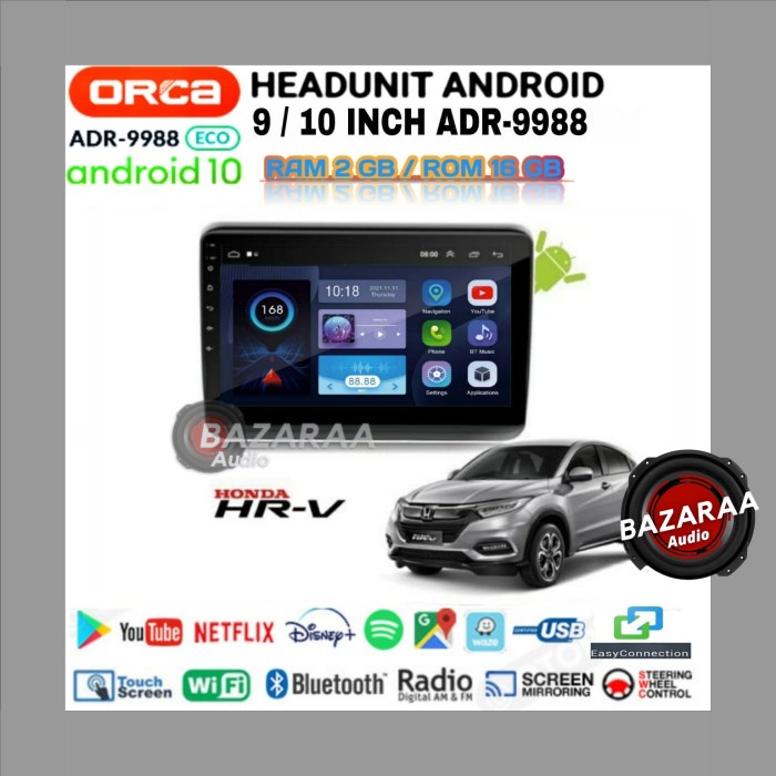 Jual Head Unit Android ORCA ECO 9/10 Inch HONDA HRV + Socket PNP ...