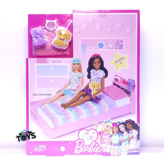 Jual Toys My First Barbie Bedtime Playset Original Mattel Accessories ...